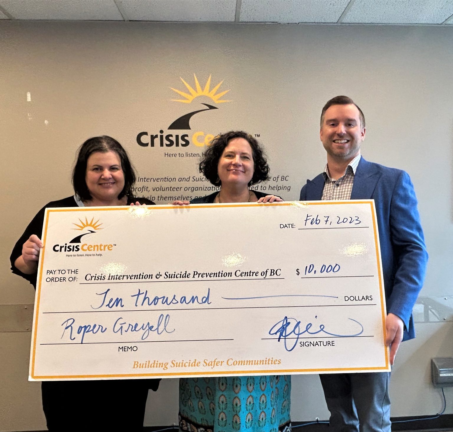 Roper Greyell Supports the Crisis Intervention and Suicide Prevention ...